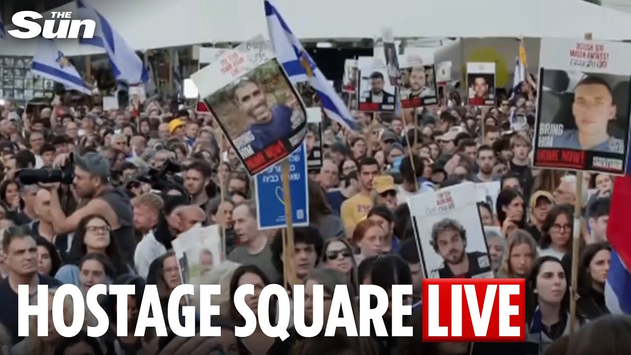 LIVE: Thousands gather in Tel Aviv’s Hostage Square ahead of the mass ...